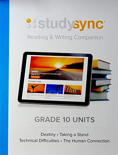 StudySync Grade 10, Reading and Writing Companion Units 1-4 by ...