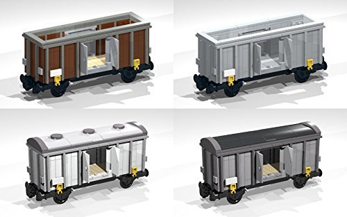 Collection of six 4-Wheel Box and Open Wagons: Lego MOC building ...