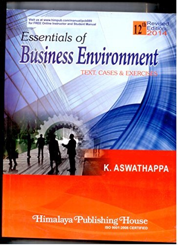 Essential of Business Environment TEXT, Cases & Exercises by K ...