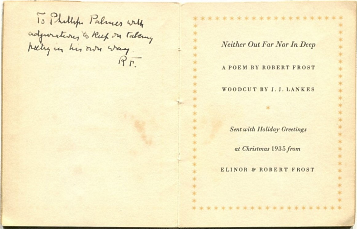 Neither Out Far Nor In Deep by Robert Frost | Goodreads