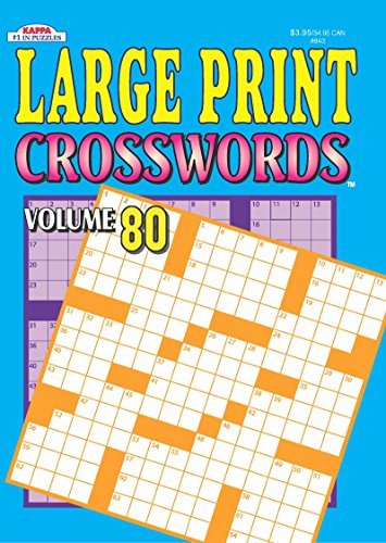 Large Print Crosswords Puzzle Book-Volume 124 by Kappa Books Publishers ...