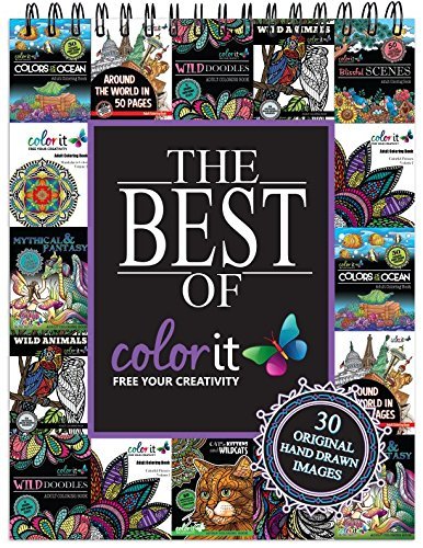 ColorIt The Best of ColorIt Adult Coloring Book, 30 Original Hand Drawn ...