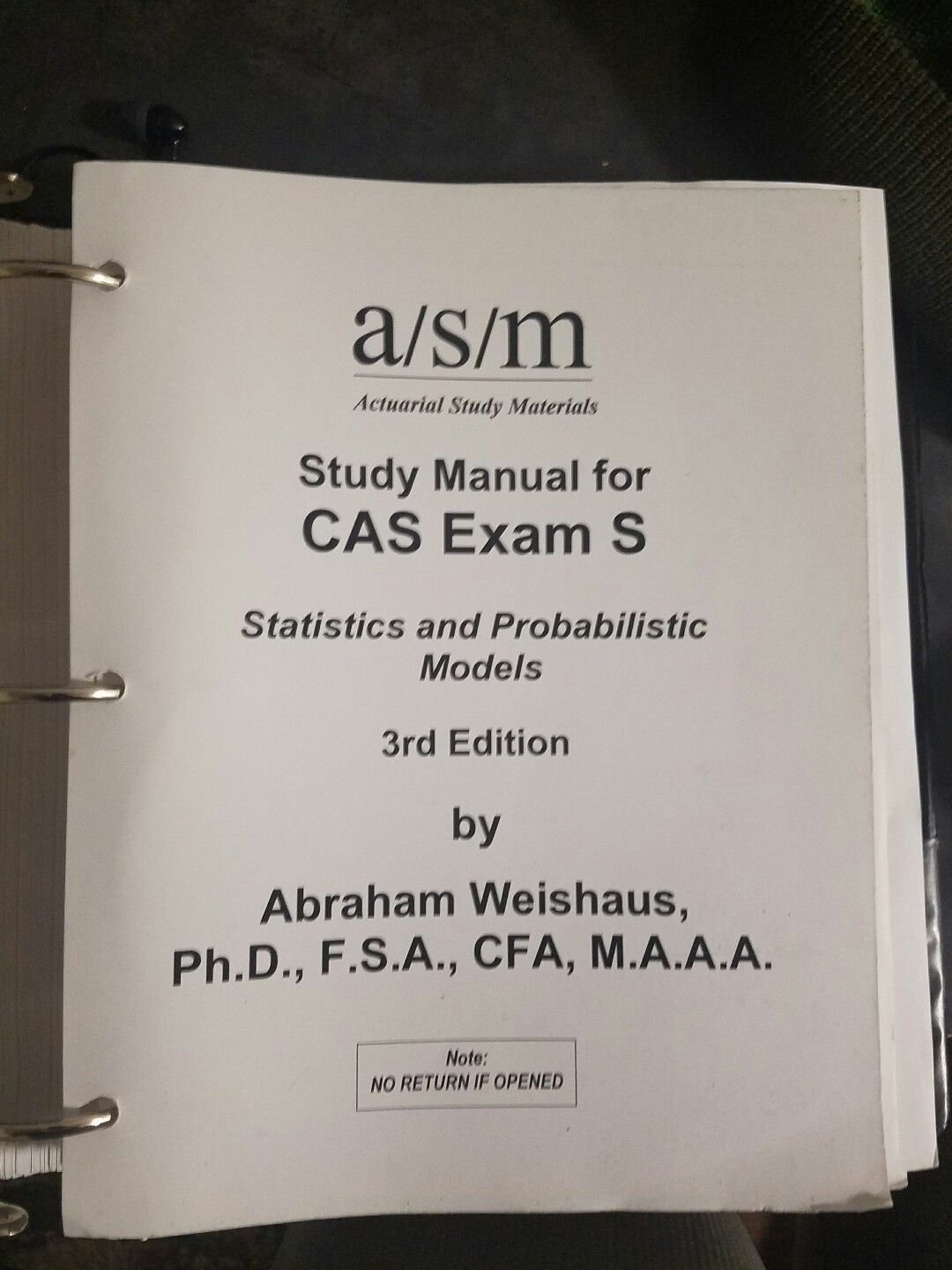 ASM Study Manual for SOA Exam MFE 9th Edition by Abraham Weishaus | Goodreads