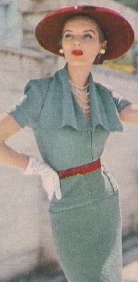 #0803 CASCADE-COLLAR DRESS VINTAGE KNITTING PATTERN by Princess of ...