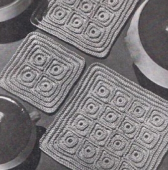 #1011 HOT PLATE MATS VINTAGE CROCHET PATTERN by Princess of Patterns ...