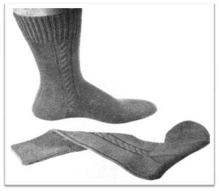 #1673 MEN'S CABLE CLOCK SOCKS VINTAGE KNITTING PATTERN by Princess of ...