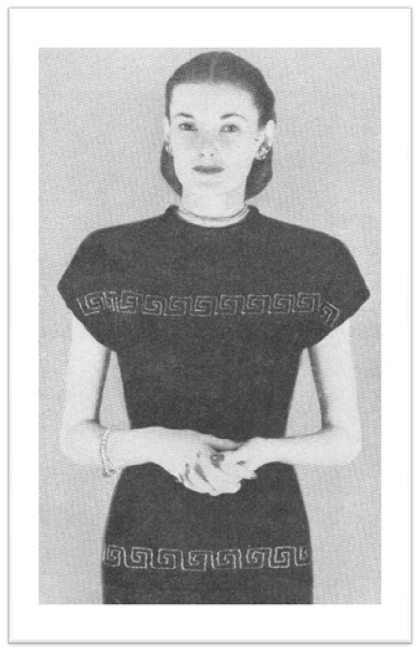 #1945 LONG TORSO, BEADED VINTAGE KNITTING PATTERN by Princess of ...