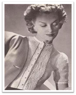 #1958 TUCKED GLAMOUR VINTAGE CROCHET PATTERN by Princess of Patterns ...