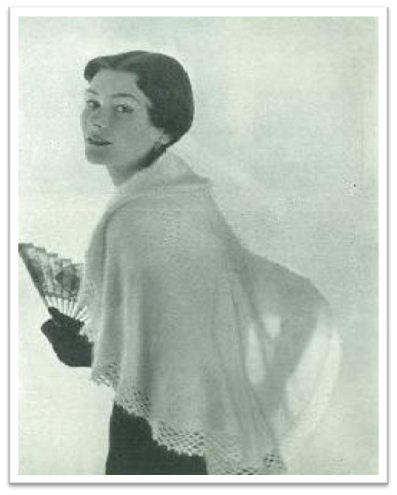 #1989 ANGORA SHAWL VINTAGE KNITTING PATTERN by Princess of Patterns ...