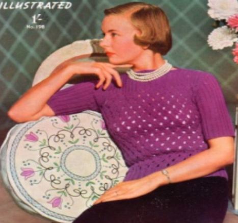 #2126 LADIES JERSEY VINTAGE KNITTING PATTERN by Princess of Patterns ...