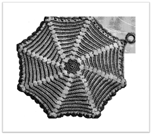 #2322 PINWHEEL POTHOLDER VINTAGE CROCHET PATTERN by Princess of ...