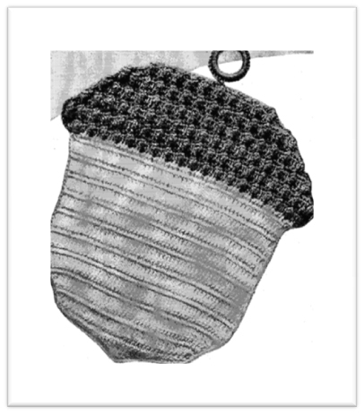 #2334 ACORN POTHOLDER VINTAGE CROCHET PATTERN by Princess of Patterns ...