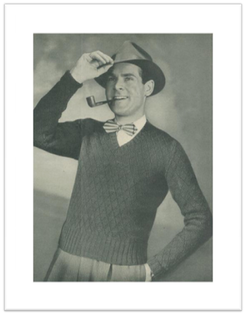 #2407 NORTHWESTERN VINTAGE KNITTING PATTERN by Princess of Patterns ...