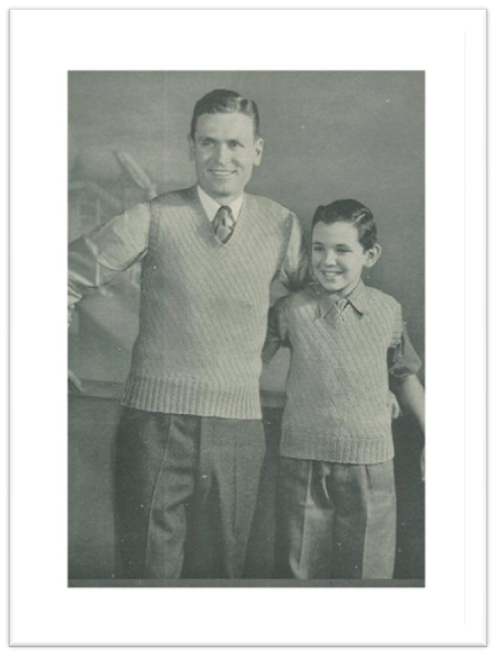 #2409 DAVID AND DAVE VINTAGE KNITTING PATTERN by Princess of Patterns ...