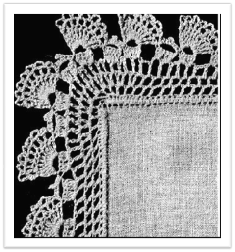 #2603 FAN EDGING VINTAGE CROCHET PATTERN by Princess of Patterns ...