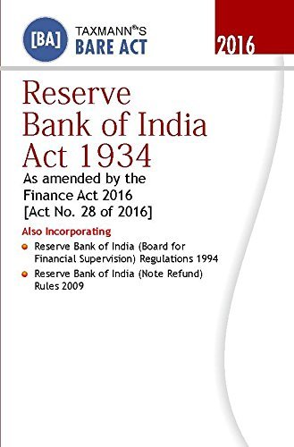 RESERVE BANK OF INDIA ACT 1934 by Taxmann | Goodreads