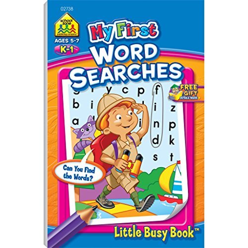 School Zone My First Word Searches Workbook: 48 Pages, Kindergarten ...