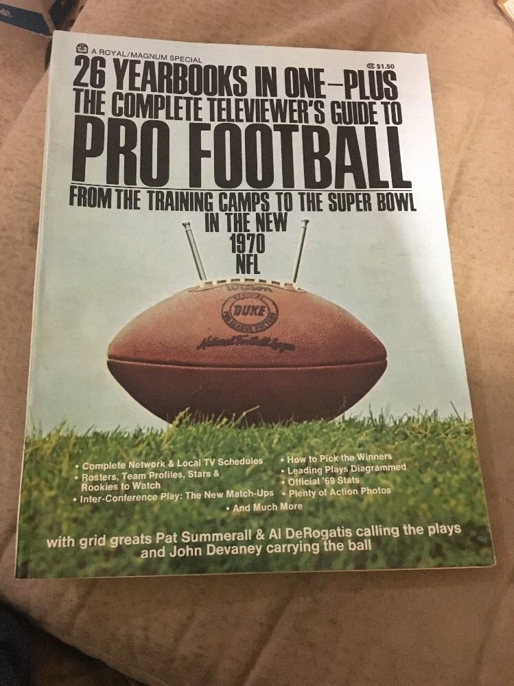 26 Yearbooks In One Plus The Complete Televiewers Guide To Pro Football ...
