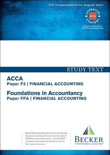 ACCA Approved F3 Financial Accounting by Becker Professional Education ...