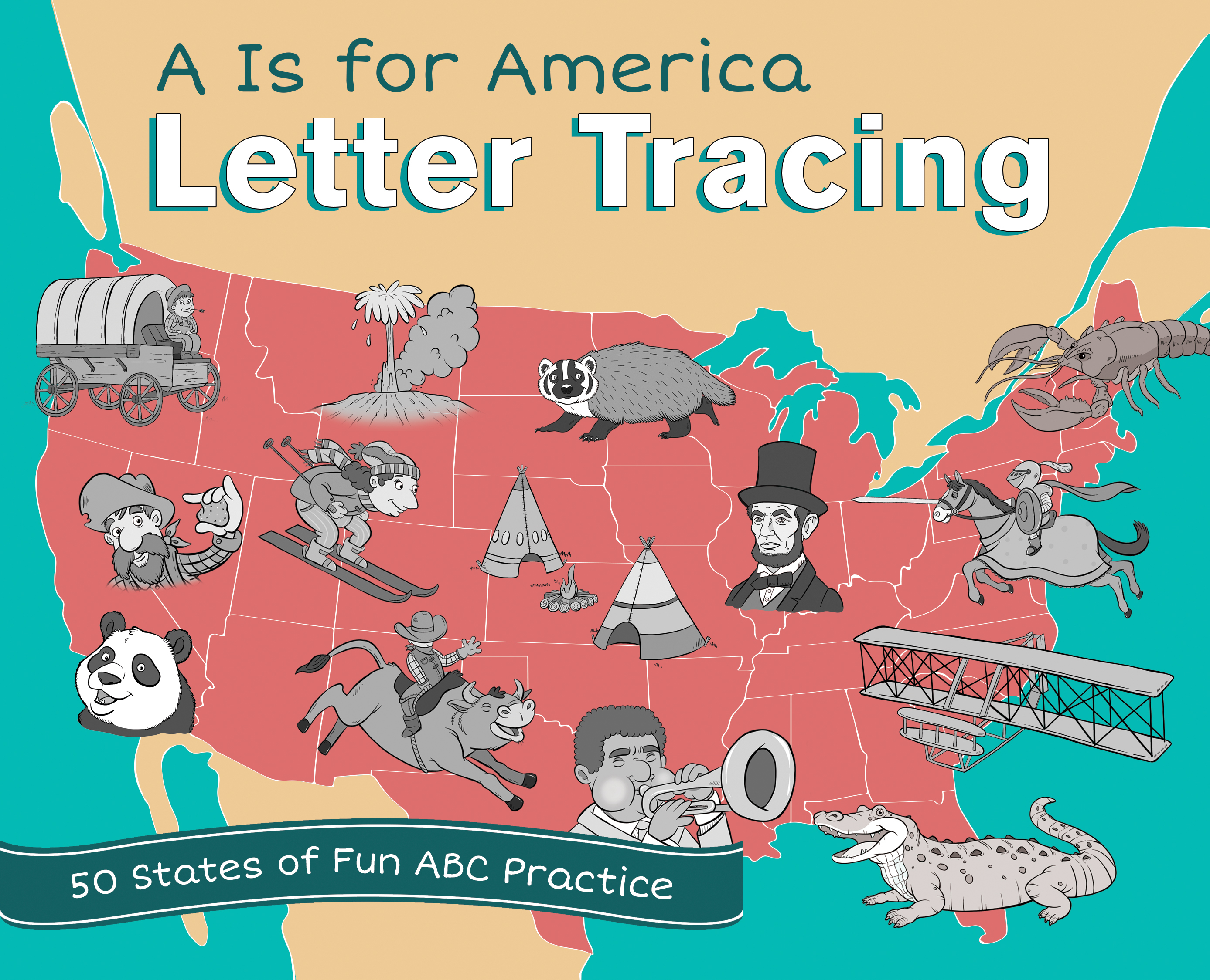 A Is for America Letter Tracing: 50 States of Fun ABC Practice by ...