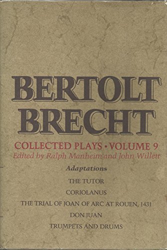 Bertolt Brecht Collected Plays, Vol. 9: Adaptations by Ralph Manheim ...