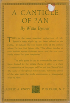 A Canticle of Pan and Other Poems by Witter Bynner | Goodreads