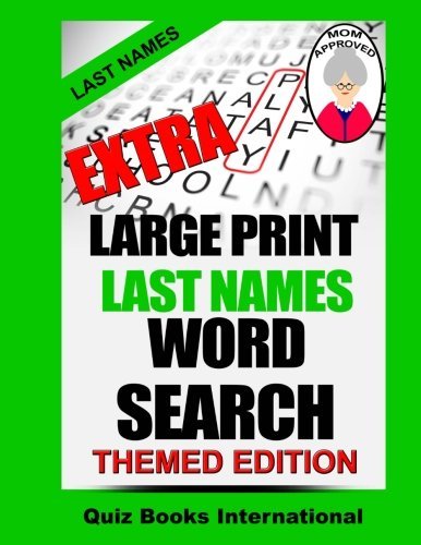 Extra Large Print Word Search - Last Names by Mike Edwards | Goodreads