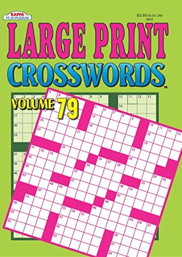 Large Print Crosswords Puzzle Book-Volume 120 by Kappa Books Publishers ...