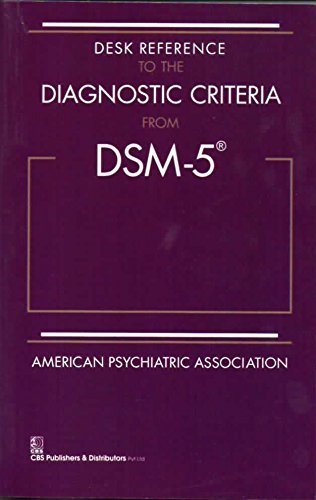 Desk Reference To The Diagnostic Criteria from DSM-5 by American ...