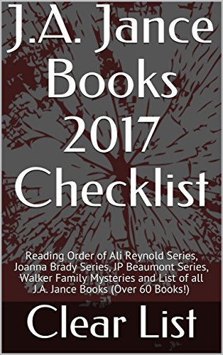 J.A. Jance Books 2017 Checklist: Reading Order of Ali Reynold Series ...