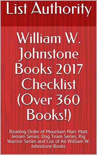William W. Johnstone Books 2017 Checklist (Over 360 Books!): Reading ...