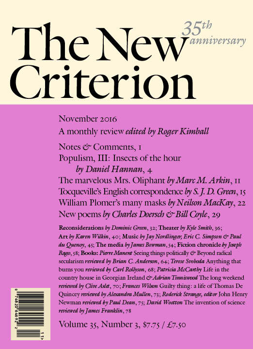 New Criterion November 2016 by Roger Kimball | Goodreads