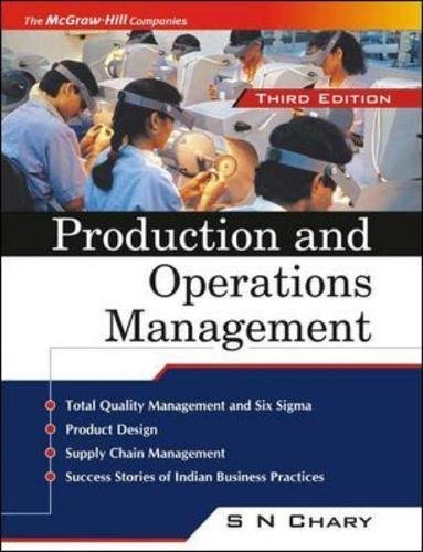 Production and Operations Management by S.N. Chary | Goodreads