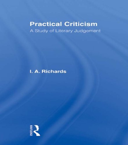 Practical Criticism by Ivor A. Richards | Goodreads