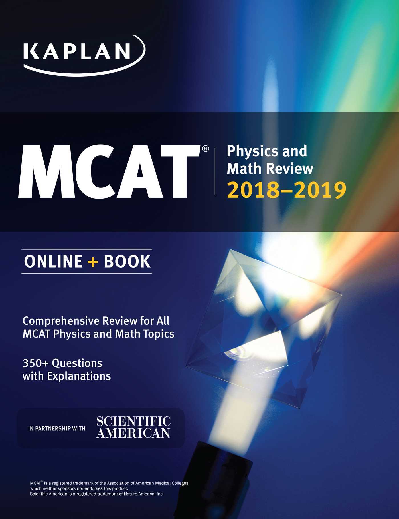 MCAT Physics and Math Review 2018-2019: Online + Book by Kaplan Test ...