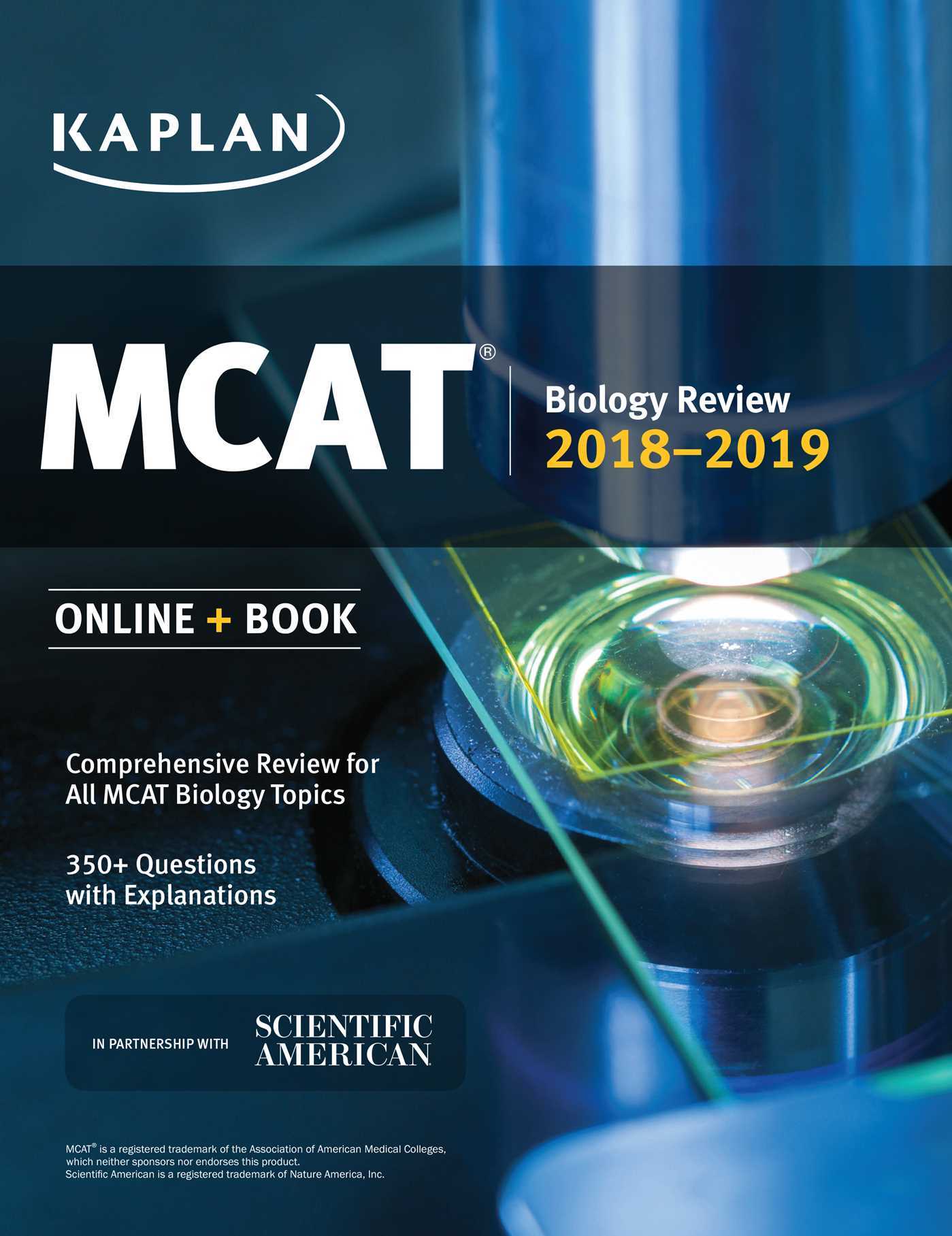 MCAT Biology Review 2018-2019: Online + Book by Kaplan Test Prep ...