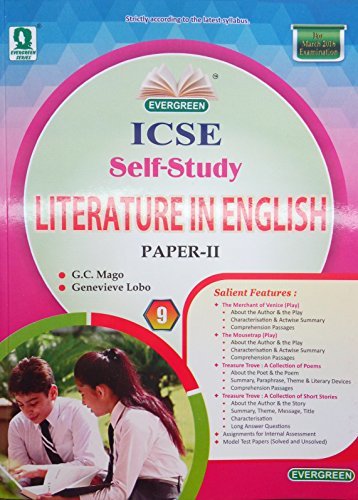 Evergreen ICSE Self Study - English Literature - Class 9 (New Syllabus ...