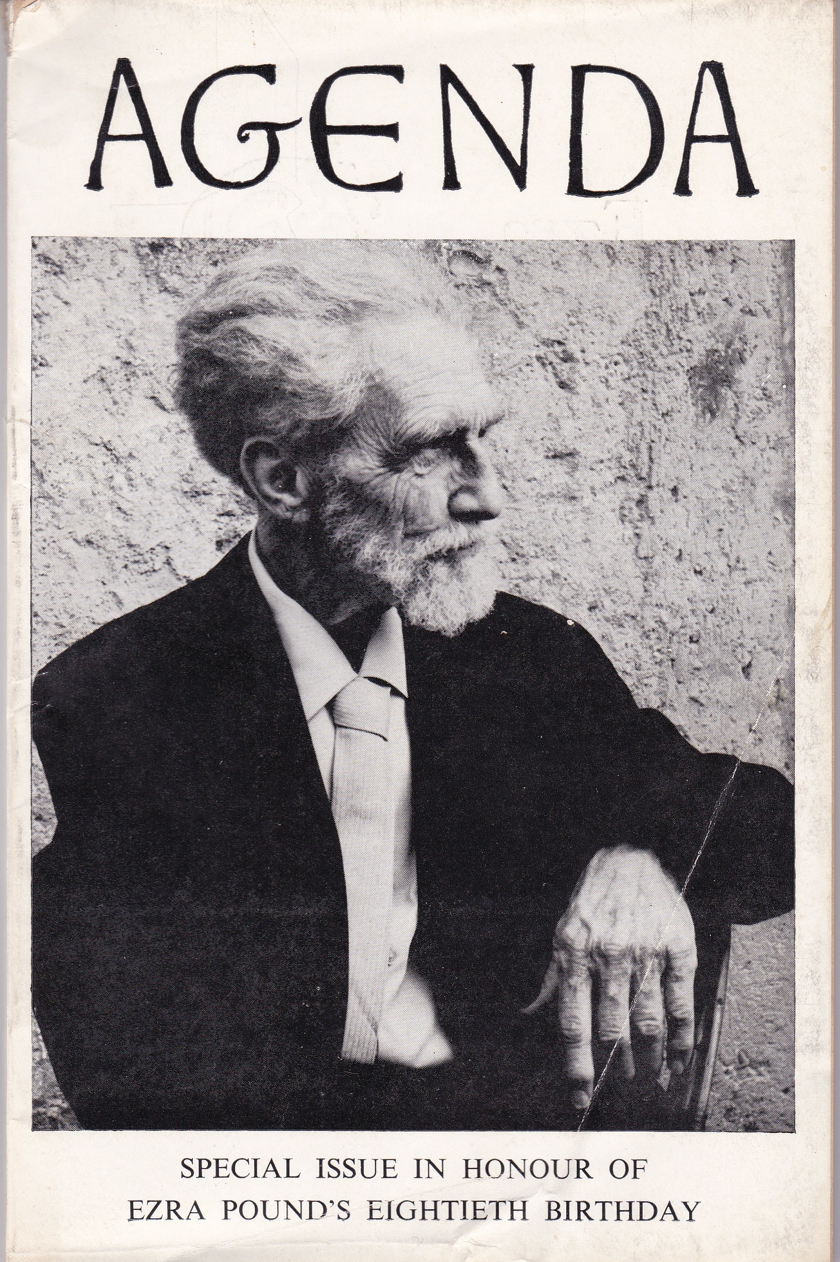 Agenda: Special Issue in Honor of Ezra Pound's Eightieth Birthday by ...