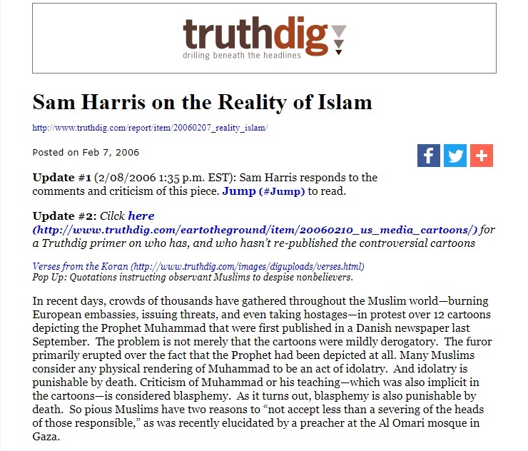 Sam Harris on the Reality of Islam by Sam Harris | Goodreads