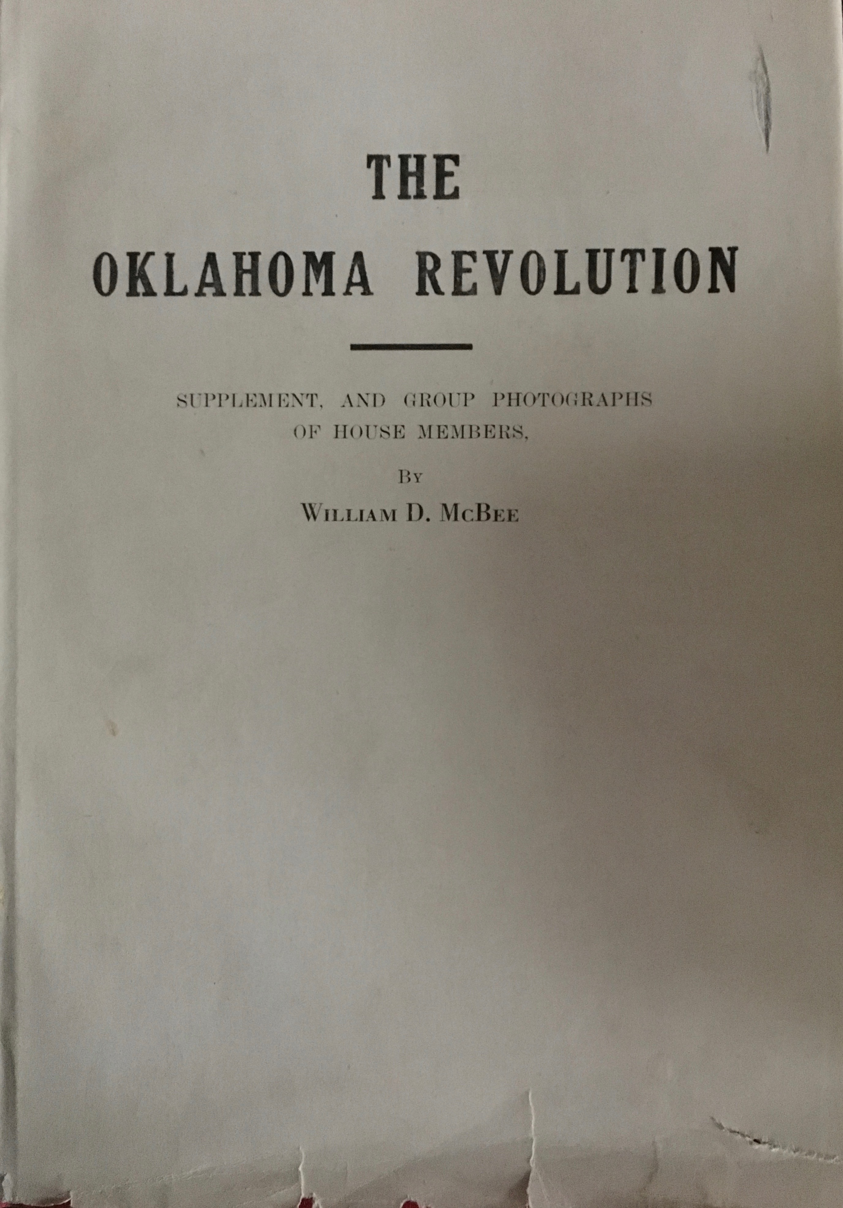 The Oklahoma Revolution by William McBee | Goodreads