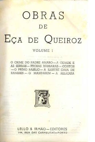Obras de Eça de Queiroz - Volume I by Eça de Queirós | Goodreads