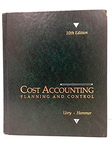 Cost Accounting: Planning and Control by Adolph Matz | Goodreads