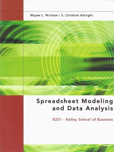 Spreadsheet Modeling and Data Analysis, X201-Kelley School of Business ...