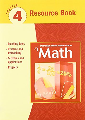 McDougal Littell Middle School Math, Course 1: Resource Book Chapter 4 ...