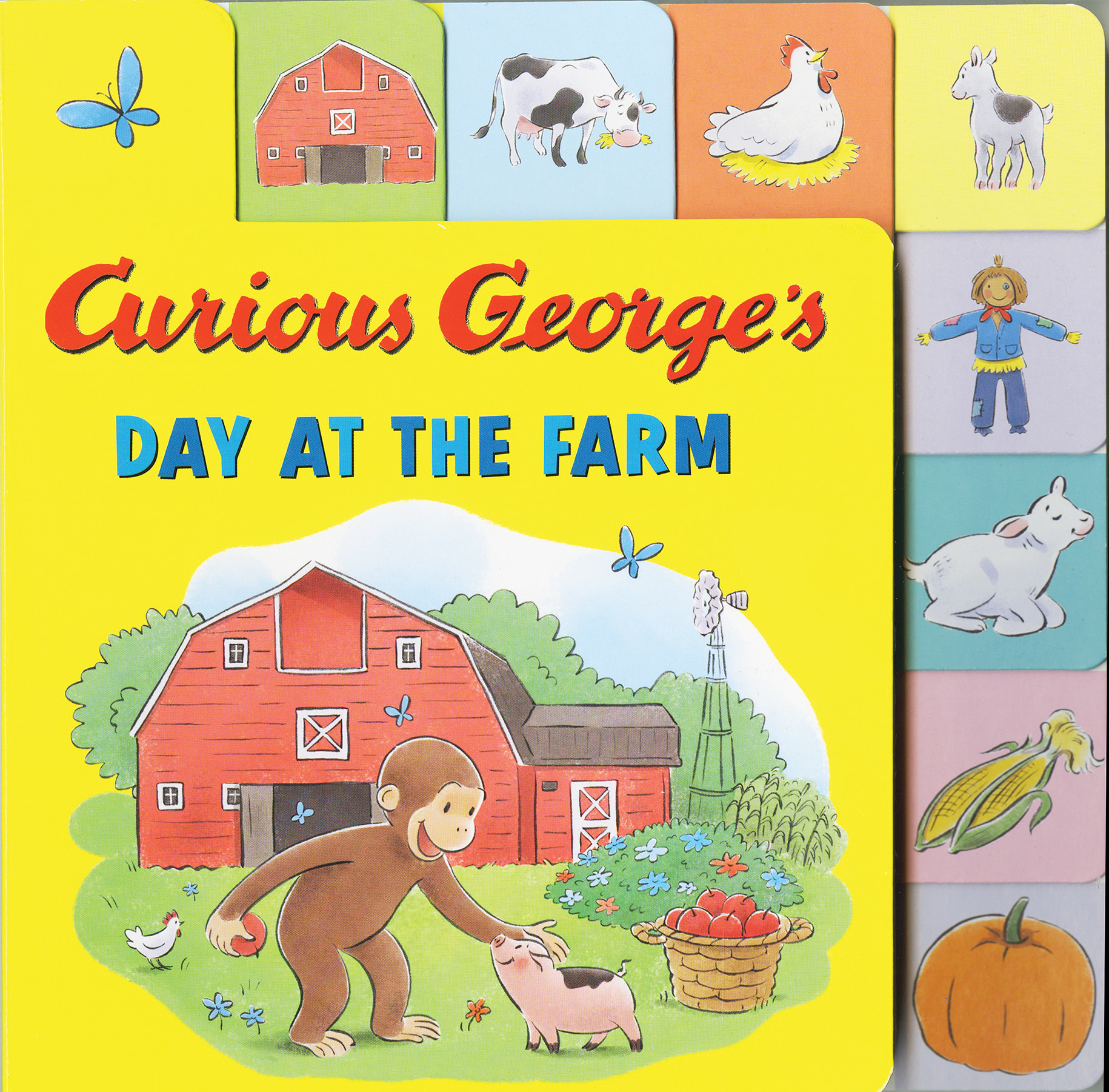 Curious George's Day at the Farm Tabbed Lift-the-Flaps by H.A. Rey ...