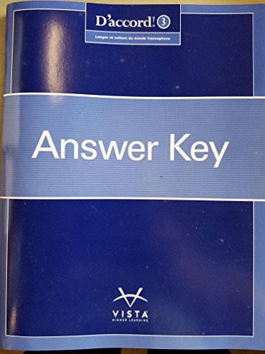 D'accord! Level 3 Answer Key by José A. Blanco | Goodreads