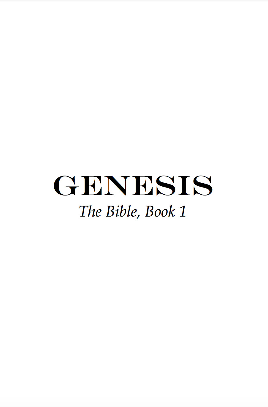 Genesis - The Bible, #1 by Anonymous | Goodreads