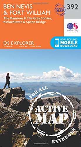 OS Explorer Map 392: Ben Nevis and Fort William, The Mamores and The ...