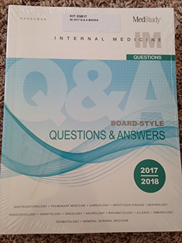 Medstudy 17th edition 2017-2018 Internal Medicine Board-Style Questions ...