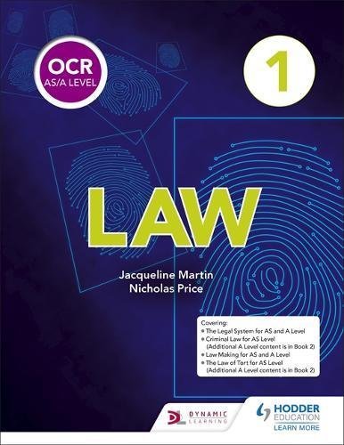 OCR A Level Law For Year 1 AS by Jacqueline Martin | Goodreads